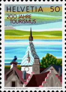 Stamp: Zyt Tower, Zug (Switzerland(Tourism) Mi:CH 1354yb,Sn:CH 813,Yt ...