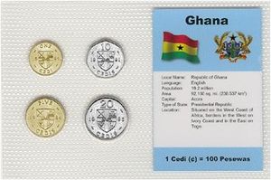 Coin: Various Pesewas (Mint set 1995) (Ghana(1974~today - Mint sets ...