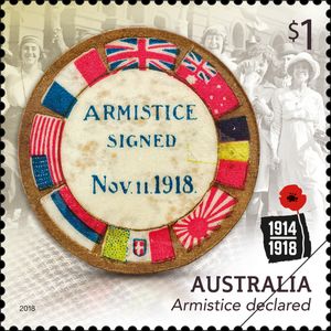 Stamp: Armistice Signed, Nov-11-1918 (Australia(Centenary of World War ...