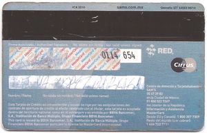 Bank Card: Sam"s club - style (Bancomer, MexicoCol:MX-MC-0131