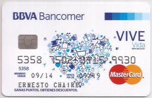 Bank Card: Vive - Vida (Bancomer, MexicoCol:MX-MC-0132.01