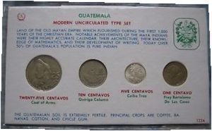 Coin: Various Quetzales (Mixed mint set 1974) (Guatemala(1957~Today ...