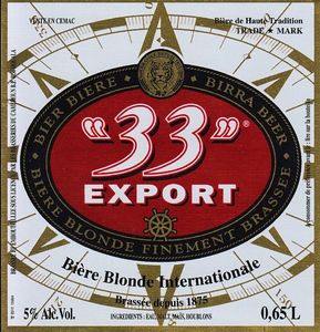 Drink Label: " 33 " Export (Brasseries du Cameroun, Cameroon) Col:CM ...