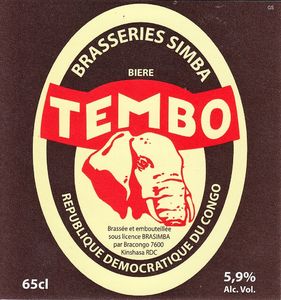 Drink Label: Tembo (Brasseries Simba, Congo, Democratic Republic ...