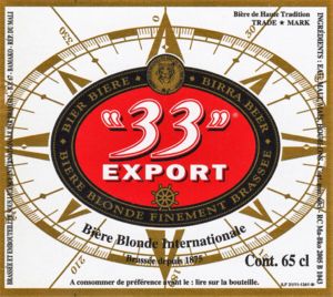Rótulo de Bebida: " 33 " Export (BRAMALI - Société Brasseries du Mali ...