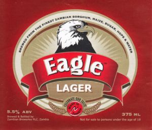 Etiqueta de bebida: Eagle Lager (Zambian Breweries PLC, ZambiaCol:ZM ...