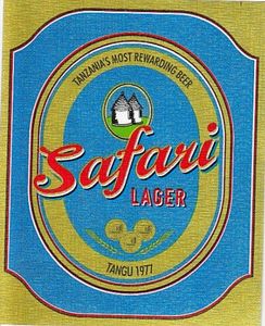 Drink Label: Safari Lager (Tanzania Breweries Ltd., TanzaniaCol:TZ-BEER ...
