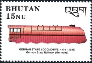 Stamp: Class O5 Locomotive, 1935, Germany (Bhutan(Steam Locomotives) Mi ...