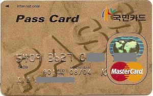 Bank Card: Pass Card (Kookmin Bank, Korea, SouthCol:KR-MC-0038