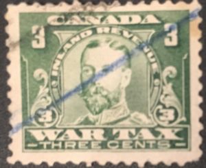 Stamp: King George V (1865-1936) (Canada: Revenue Stamps(War Tax) Bar ...