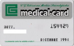 Functional Card: Medical card (Multifunctional Cards, Italy(Medical ...