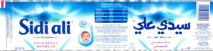 Drink Label: Sidi ali still natural mineral water (Les Eaux Minérales d ...