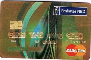 Bank Card: Mastercard Titanium (Emirates NBD, United Arab EmiratesCol ...