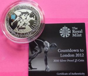 Moneda: 5 Pounds (Countdown to London 2012 - "2" - Silver edition ...