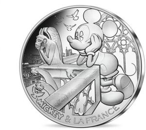 Coin: 10 Euro (Mickey - Notre-Dame de Paris) (France(2016~Today ...