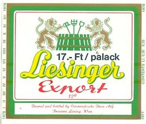 Drink Label: Liesinger Export (Brauerei Liesinger Wien /closed ...
