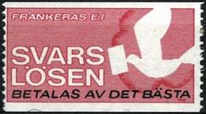 Stamp: Svarslösen - Carrier Pigeon (Sweden(Reply postage paid) Mi:SE AP1 📮