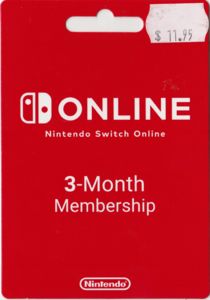 Gift Card: Online 3 Month Membership (Nintendo, Australia(Switch Online ...