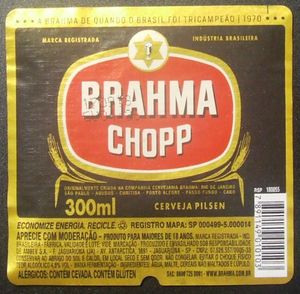 Drink Label: Brahma Chopp (Ambev, BrazilCol:BR-BEER-000321