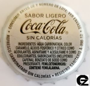 Bottle Cap: Coca-Cola Light (Coca-Cola Femsa de Costa Rica S.A, Costa ...