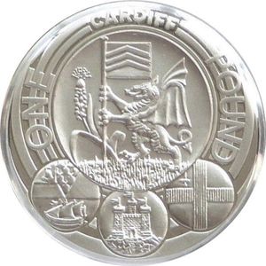 Moneda: 1 Pound (Cardiff - Silver Piedfort) (Reino Unido(1971~Hoy ...