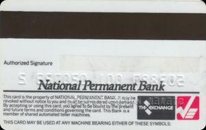 Bank Card: National Permanent Bank Permanent Teller (National Permanent ...