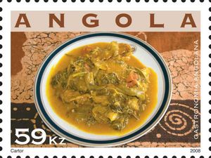 Stamp: Fish with vegetables (Angola(Angolan Gastronomy (2008)) Mi:AO ...