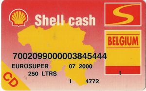 Functional Card: Shell cash (Fuel Stations, Belgium(Shell) Col:BE-SHELL ...