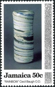 Stamp: "Rainbow" vase by Cecil Baugh (Jamaica(Art Ceramics and Pottery ...