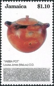 Stamp: "Yabba pot" by Louisa Jones (Jamaica(Art Ceramics and Pottery ...