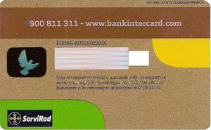 Bank Card: Bankintercard (Bankinter, SpainCol:ES-VI-0820