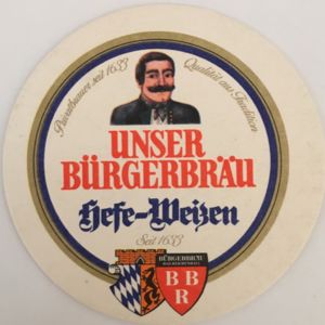 Sous-bock de bière: Unser Burgerbrau (Bürgerbräu Bad Reichenhall August ...