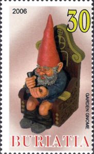 Stamp: Garden Gnome (Russia, Buryatia: Illegal Stamps(Russia : Buryatia ...