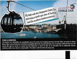 Transport Ticket: Singapore Cable Car (Singapore Cable Car Sky Network ...