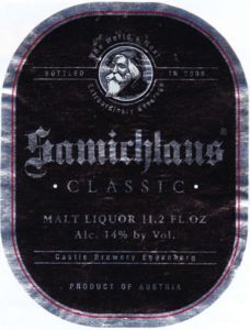 Drink Label: Samichlaus Classic (Brauerei Schloss Eggenberg, AustriaCol ...