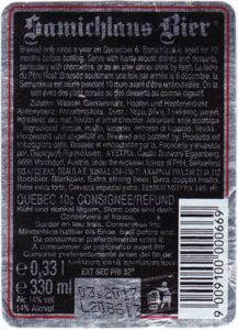Drink Label: Samichlaus Classic (Brauerei Schloss Eggenberg, AustriaCol ...