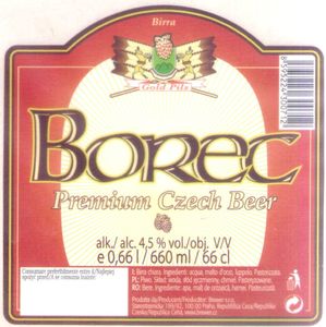 Drink Label: IE7-Borec Premium Czech Beer (Pivovar Ježek Jihlava, Czech ...