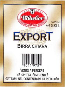 Drink Label: Villacher Export (Brauerei Villach, AustriaCol:AT-BEER-001792