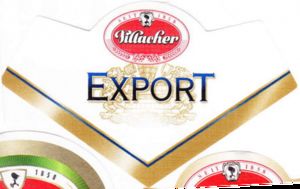 Drink Label: Villacher Export (Brauerei Villach, AustriaCol:AT-BEER-001792