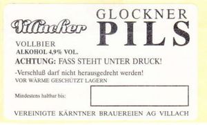 Drink Label: Villacher Glockner Pils (Brauerei Villach, AustriaCol:AT ...