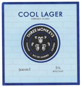 Drink Label: Three Monkeys Cool Lager (Indústria de Bebidas Cervejarte ...