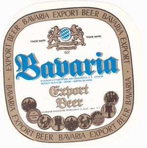 Etiqueta de bebida: Bavaria Export Beer (Hellenic Brewing - Winnery S.A ...