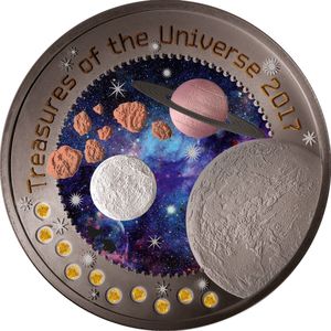Coin: 5 Cedis (Treasures of the Universe - Moon) (Ghana(Treasures of ...