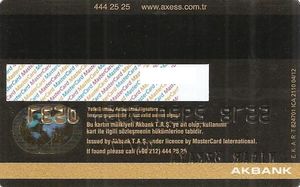 Bank Card: Axess Gold (Akbank T.A.Ş., Turkey) Col:TR-MC-0326-1