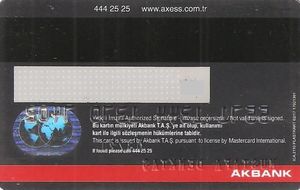 Bank Card: Axess (Akbank T.A.Ş., Türkiye (Turkey)Col:TR-MC-0328