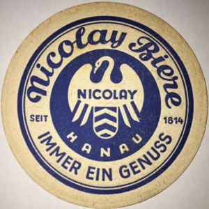 Beer Coaster: Nicolay (Hofbrauhaus Nicolay AG, Germany, Federal ...