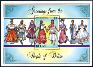 Stamp: Greetings from the People of Belize (Belize(Costumes of Belize ...