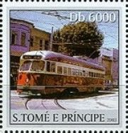 Stamp: Trams (São Tomé and Príncipe(Locomotives 2003) Mi:ST 2294,Sn:ST ...