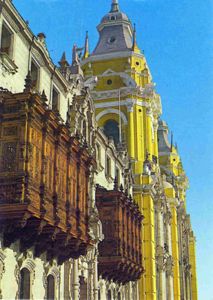 Tarjeta Postal: Lima. Archbishopric and Cathedral (Perú(Lima) Col:PE-000060