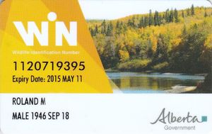 Functional Card: WIN (Wildlife Identification Number) - Alberta ...
